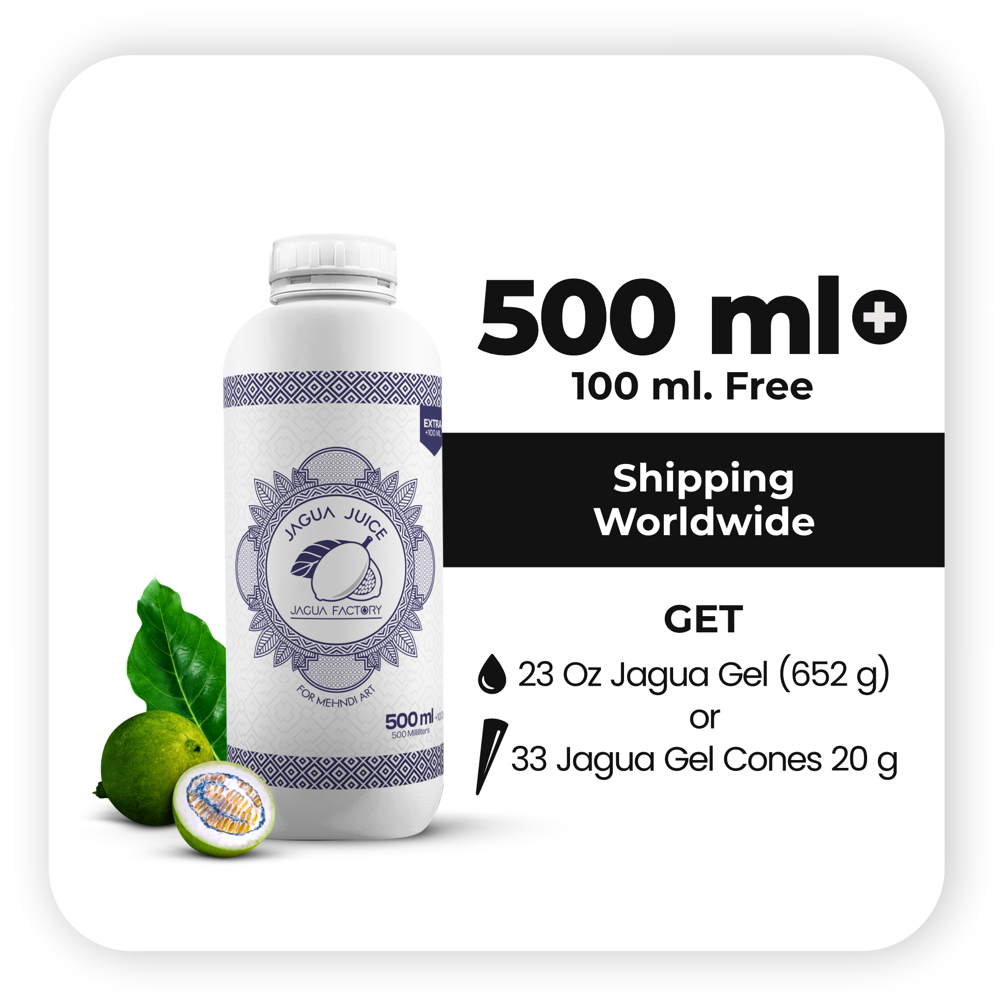 Jagua Juice Ink 600 ml - The World's Most Powerful temporary tattoo Ink ...